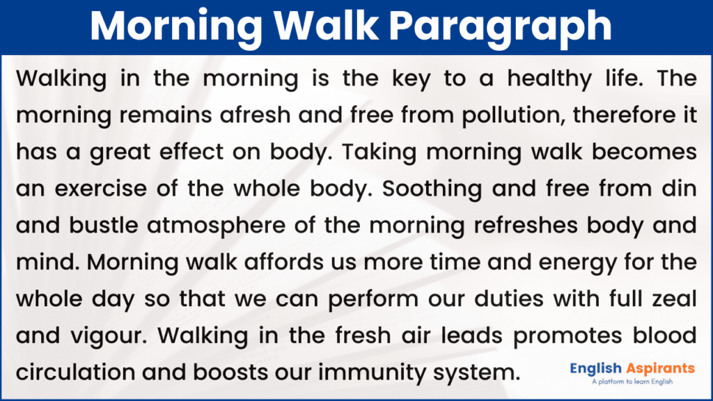 Paragraph On Morning Walk In English 100 150 200 250 Words 