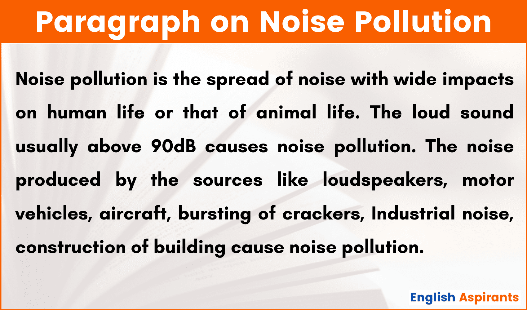 Paragraph on Noise Pollution [100, 150, 200, 250 Words]