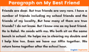 Paragraph on My Best Friend [100, 150, 200, 250 Words]