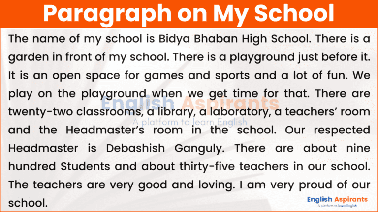 My School Paragraph in English [100, 150, 200, 250 Words]