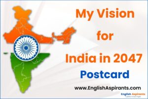 My Vision for India in 2047 Postcard Writing [2022]