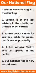 5 lines on Our National Flag in English for Students [2025]