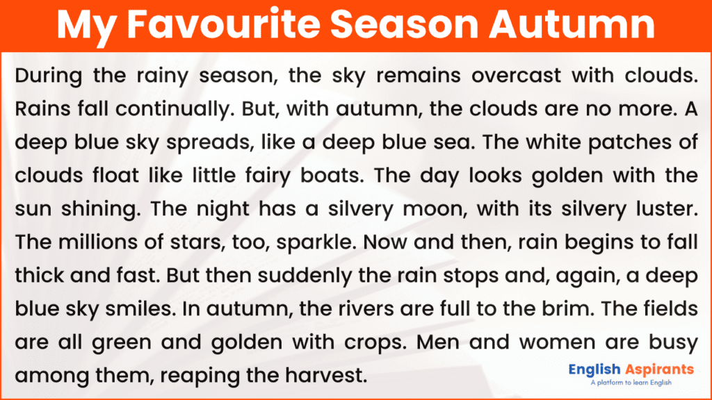 My Favourite Season | Summer, Rainy, Autumn, Winter, Spring