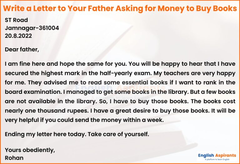 Write a Letter to Your Father for Money [8 Examples]