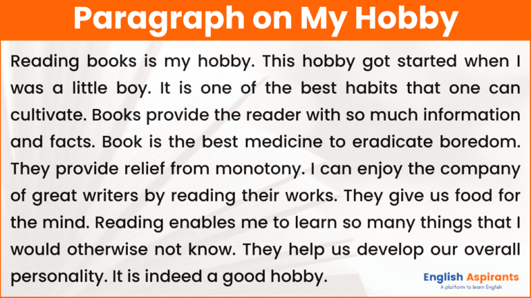 My Hobby Paragraph in English [100, 120, 150 Words]