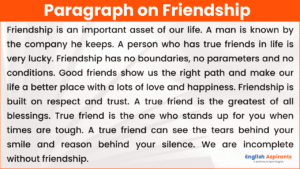 Paragraph on Friendship in English [100, 120, 150, 200, 250 Words]