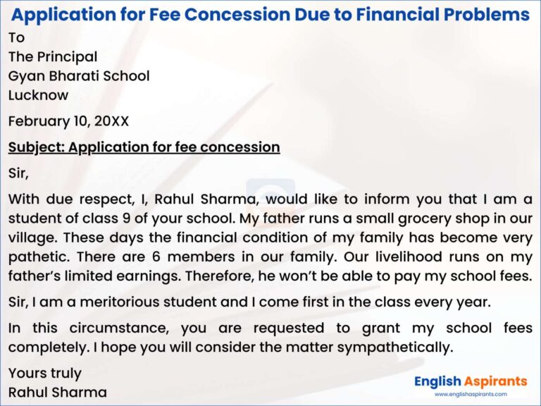 12+ Application for Fee Concession [2025 Guide]